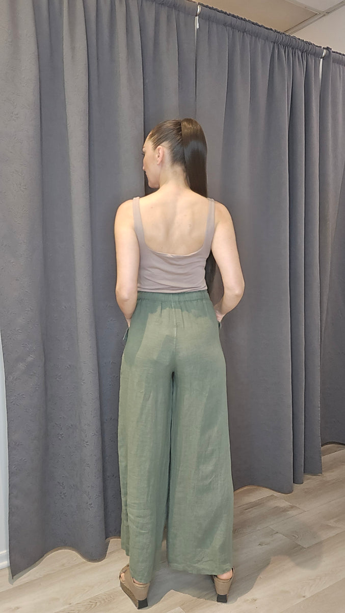 Italian Linen Pants | Breathable Linen Bottoms – Estell Boutique